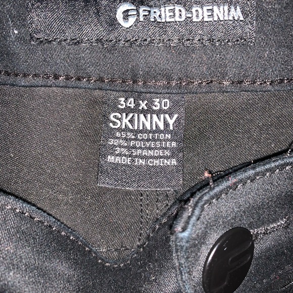 Pants | Black Skinny Fried Denim Jeans | Poshmark